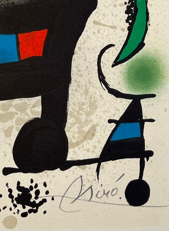 Litografía Oda a Joan Miró (Planche I) por MIRO Joan