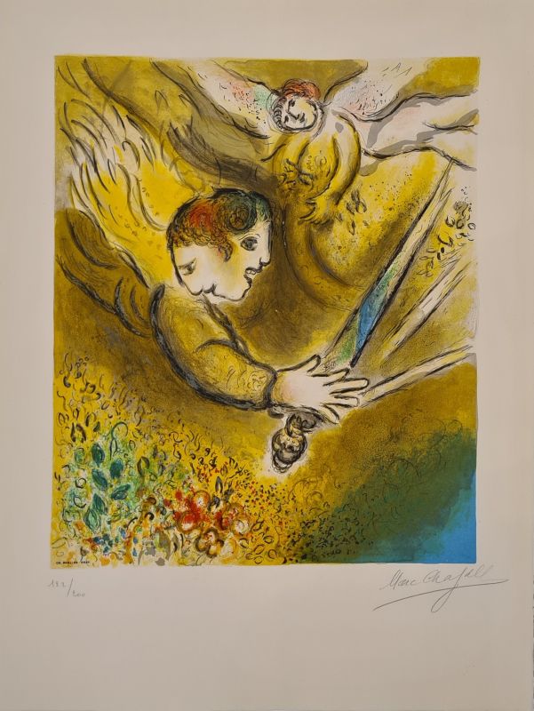 Lithograph The Angel of Judgement by CHAGALL Marc